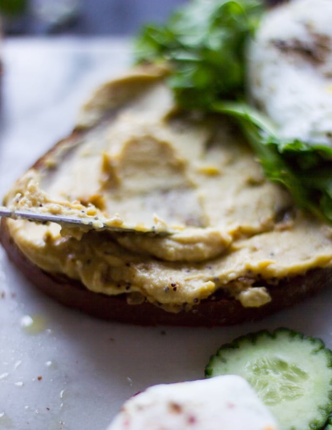 Hummus Toast • Breakfast Toast & Hummus Platter • Two Purple Figs