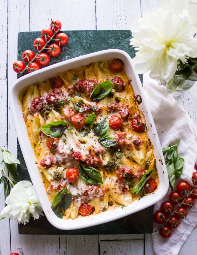 Ricotta Stuffed Shells • Stuffed Shells Recipe with Video • Two Purple Figs