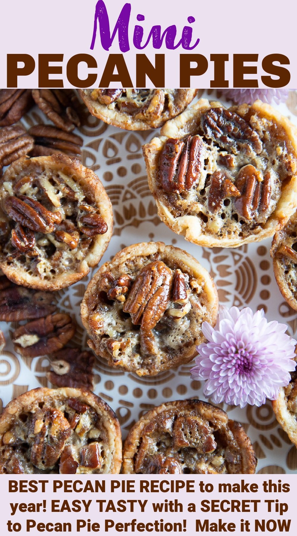 Mini Pecan Pies • Best Pecan Pie Recipe! {Video}• Two Purple Figs
