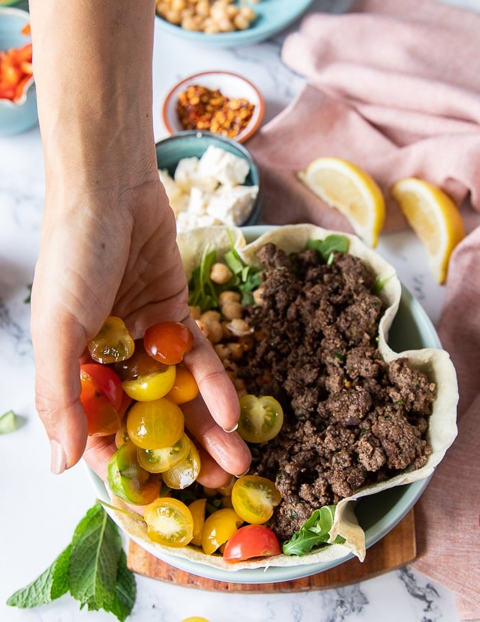 Mediterranean Bowl • Lamb Bowls That are SO Tasty and Easy • Two Purple ...