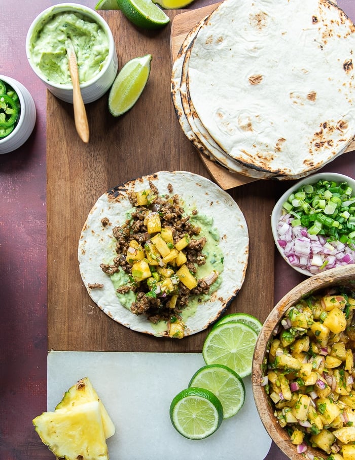 Lamb Tacos • Ground Lamb Taco {Video} • Two Purple Figs