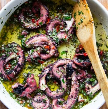 Grilled Octopus • Easy Octopus Recipe {Video} • Two Purple Figs