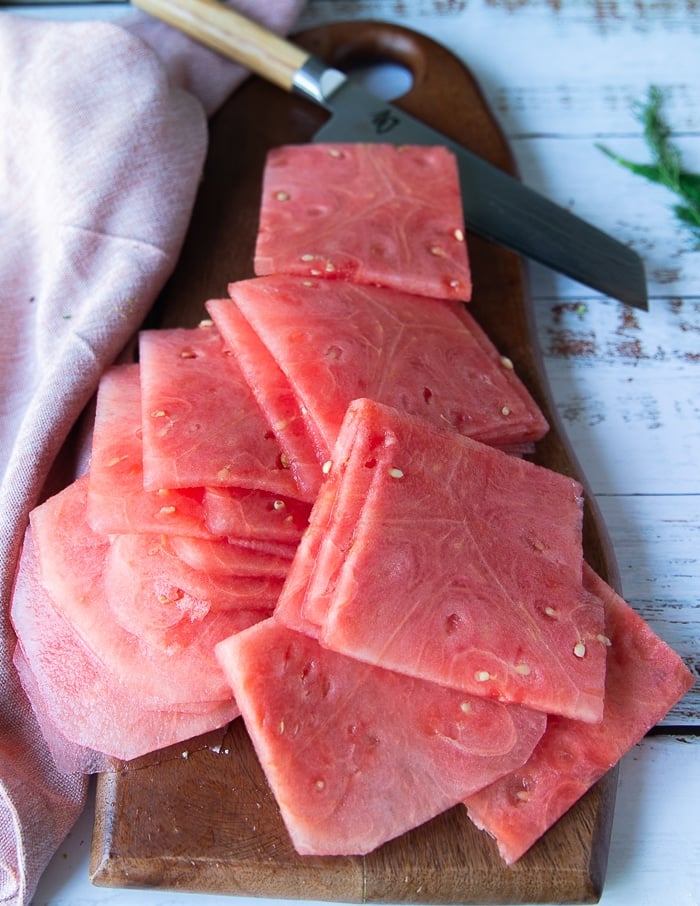 Light Carpaccio Recipe • Watermelon Carpaccio • Two Purple Figs