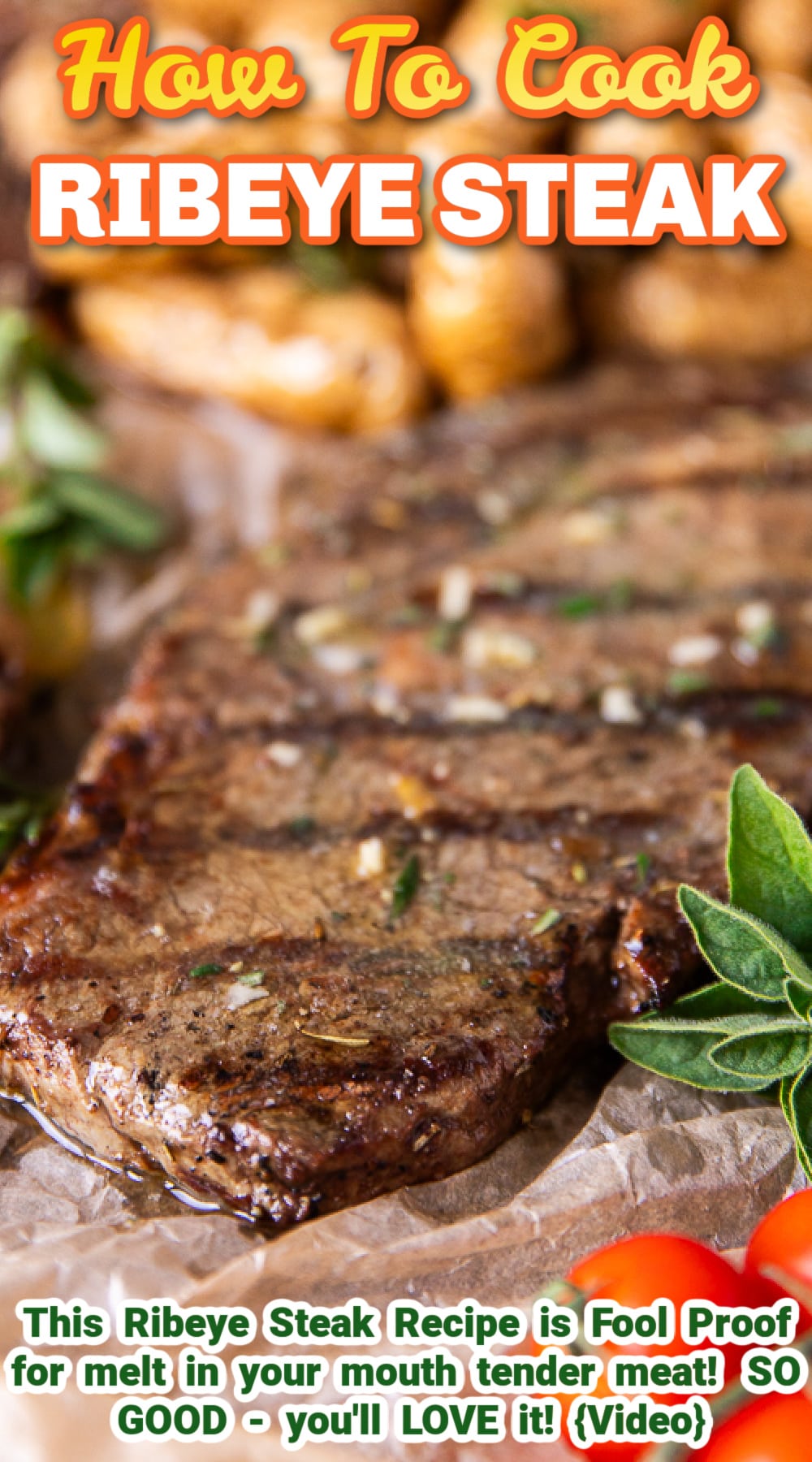 Ribeye Steak • Easy Recipe for Perfect Steak {Video} • Two Purple Figs