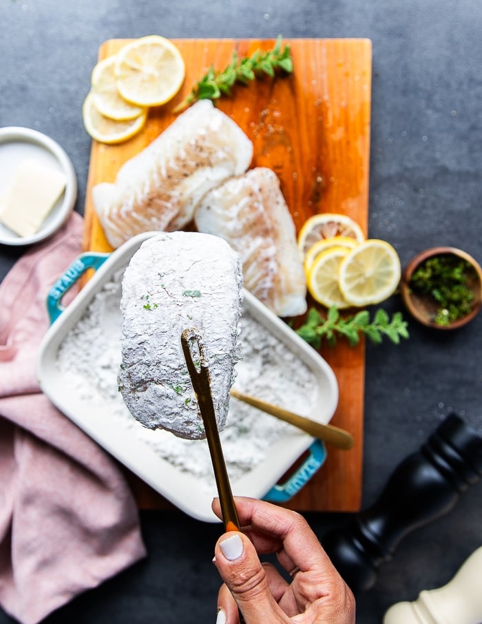 Pan Seared Cod • Crispy & Succulent Cod in Lemon Sauce {Video}Two ...