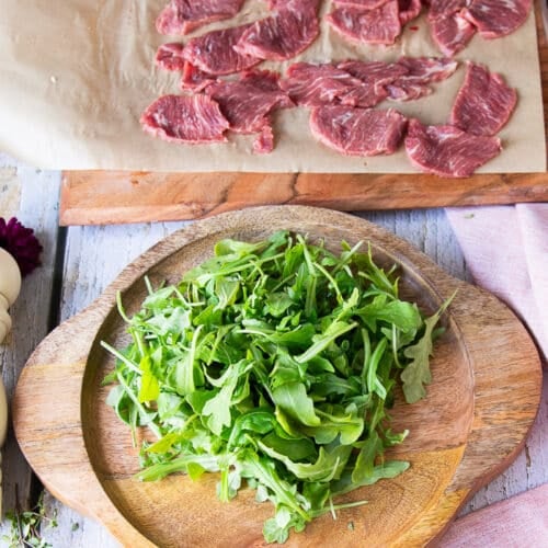 Beef Carpaccio • Classic Italian Carpaccio di Manzo {Video}• Two Purple ...