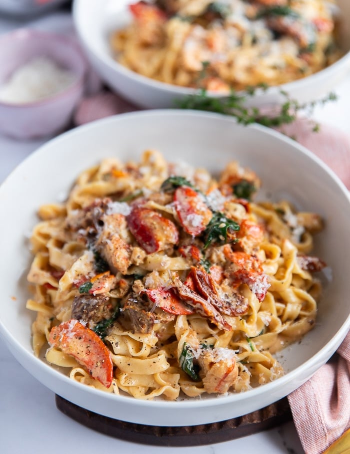 Lobster Pasta • Best Lobster Recipes {Video} • Two Purple Figs