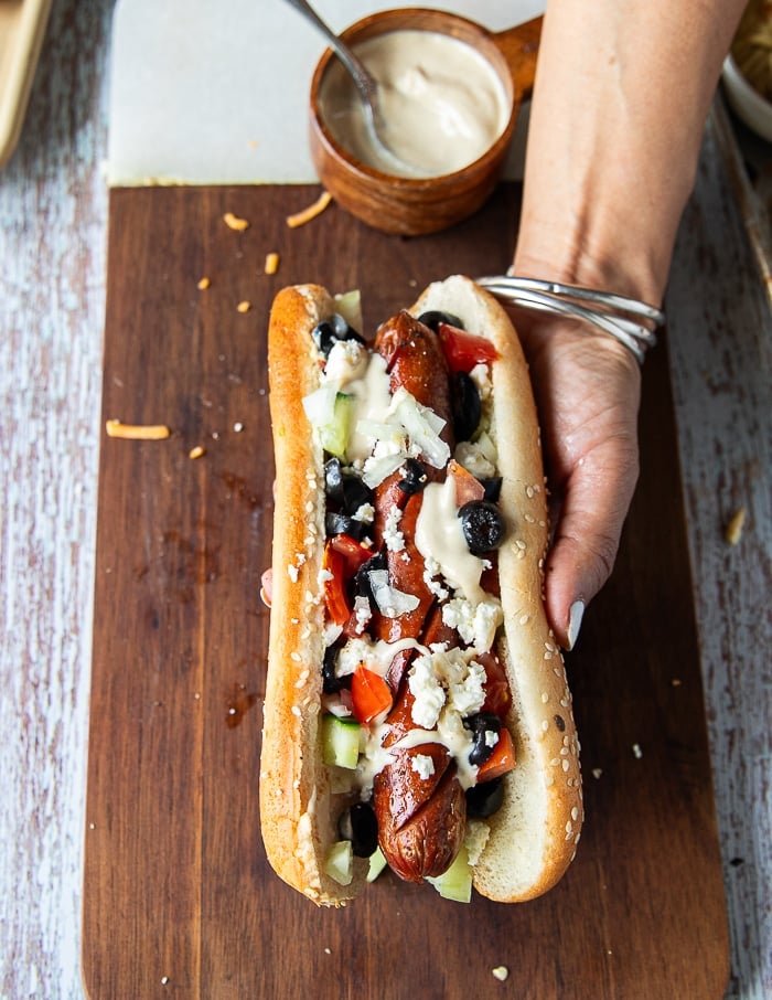 Grilled Hot Dogs For A Hot Dog Bar • {Video} • Two Purple Figs