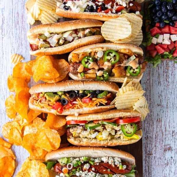 Grilled Hot Dogs For A Hot Dog Bar • {Video} • Two Purple Figs