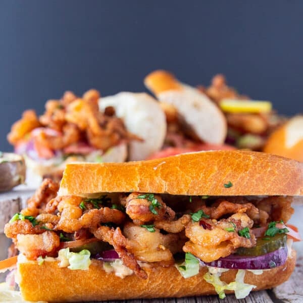Po Boy Sandwich • Crispy and Perfect Nola's Shrimp Po' Boy Recipe• Two ...