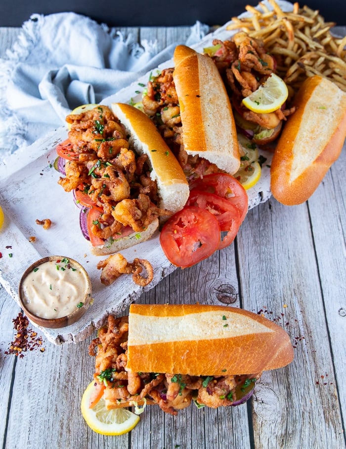 Po Boy Sandwich • Inspired by Nola's Shrimp Po'Boy {Video} • Two Purple ...
