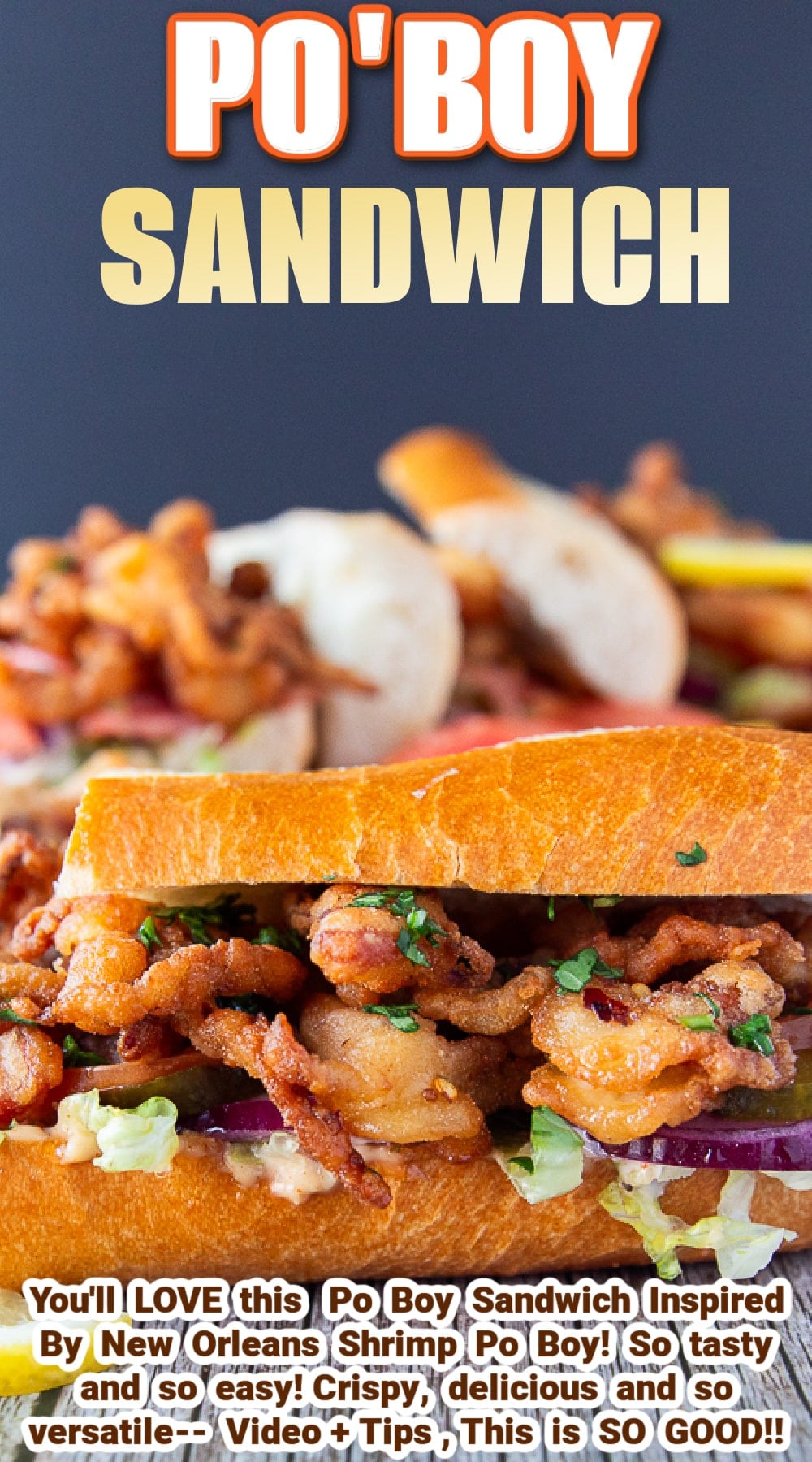 Po Boy Sandwich • Crispy and Perfect Nola's Shrimp Po' Boy Recipe• Two ...