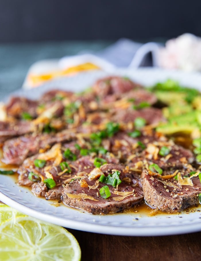 Beef Tataki • Best Beef Tataki in Ponzu Sauce {Video} • Two Purple Figs