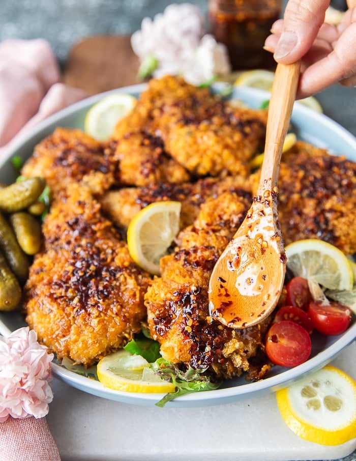 Hot Honey Chicken • Plus A Hot Honey Chicken Sandwich {Video} • Two ...