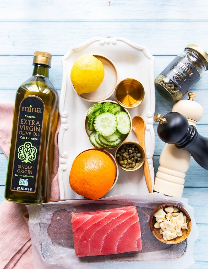 Tuna Crudo • Simple & Tasty Italian Ahi Tuna Recipe {Video} • Two ...