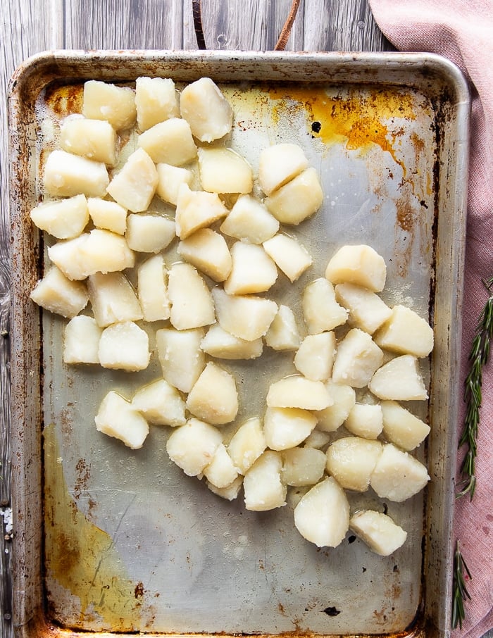 Crispy Potatoes • With Baking Soda Hack {video} • Two Purple Figs
