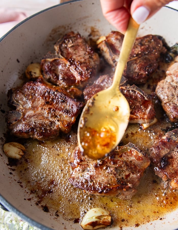 Lamb Chops • Easy Lamb Chops with Romesco Sauce • Two Purple Figs