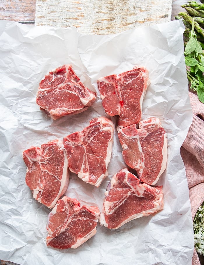 Lamb Chops • Easy Lamb Chops with Romesco Sauce • Two Purple Figs