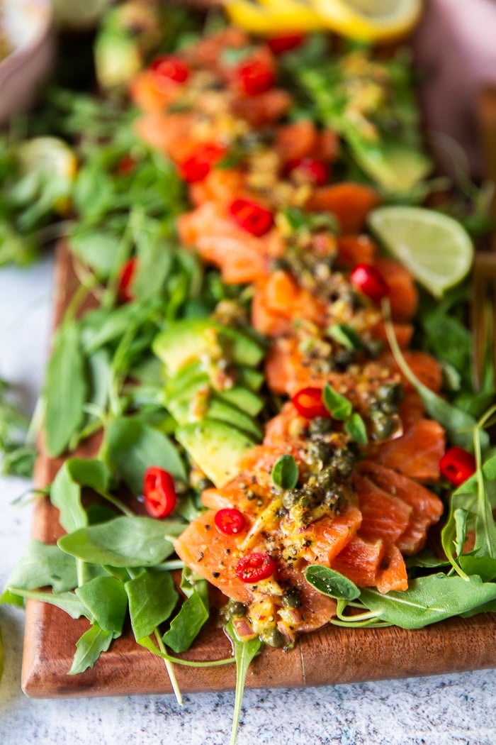 Salmon Carpaccio • Restaurant Style Raw Salmon Appetizer Guide• Two ...