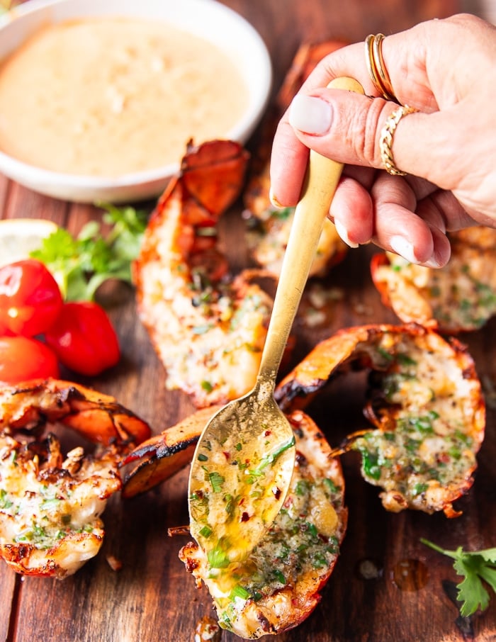 Grilled Lobster Tail • Fool Poof Way to Grill Lobster {video} • Two ...