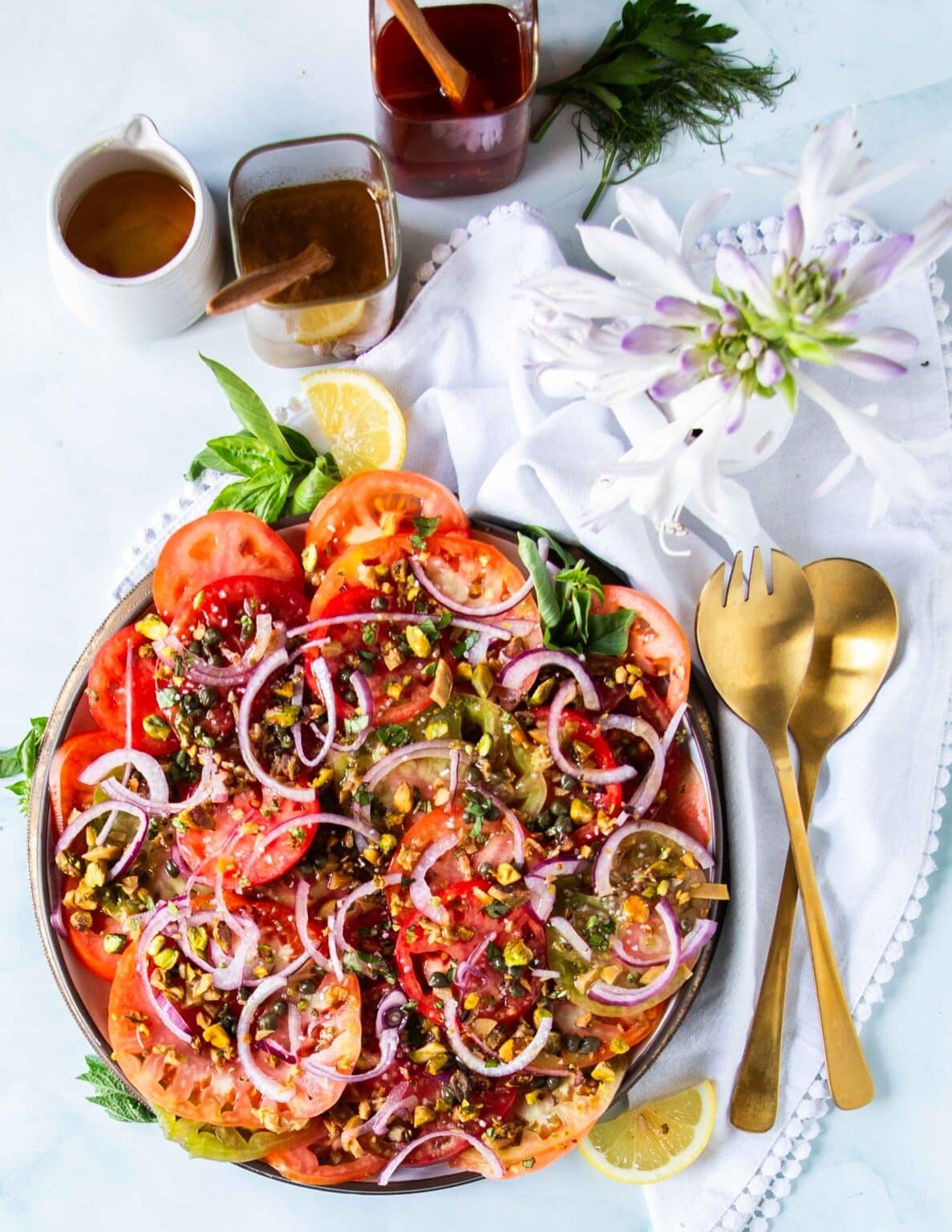 Tomato Carpaccio • Fresh and Seasonal Carpaccio Recipe • Two Purple Figs