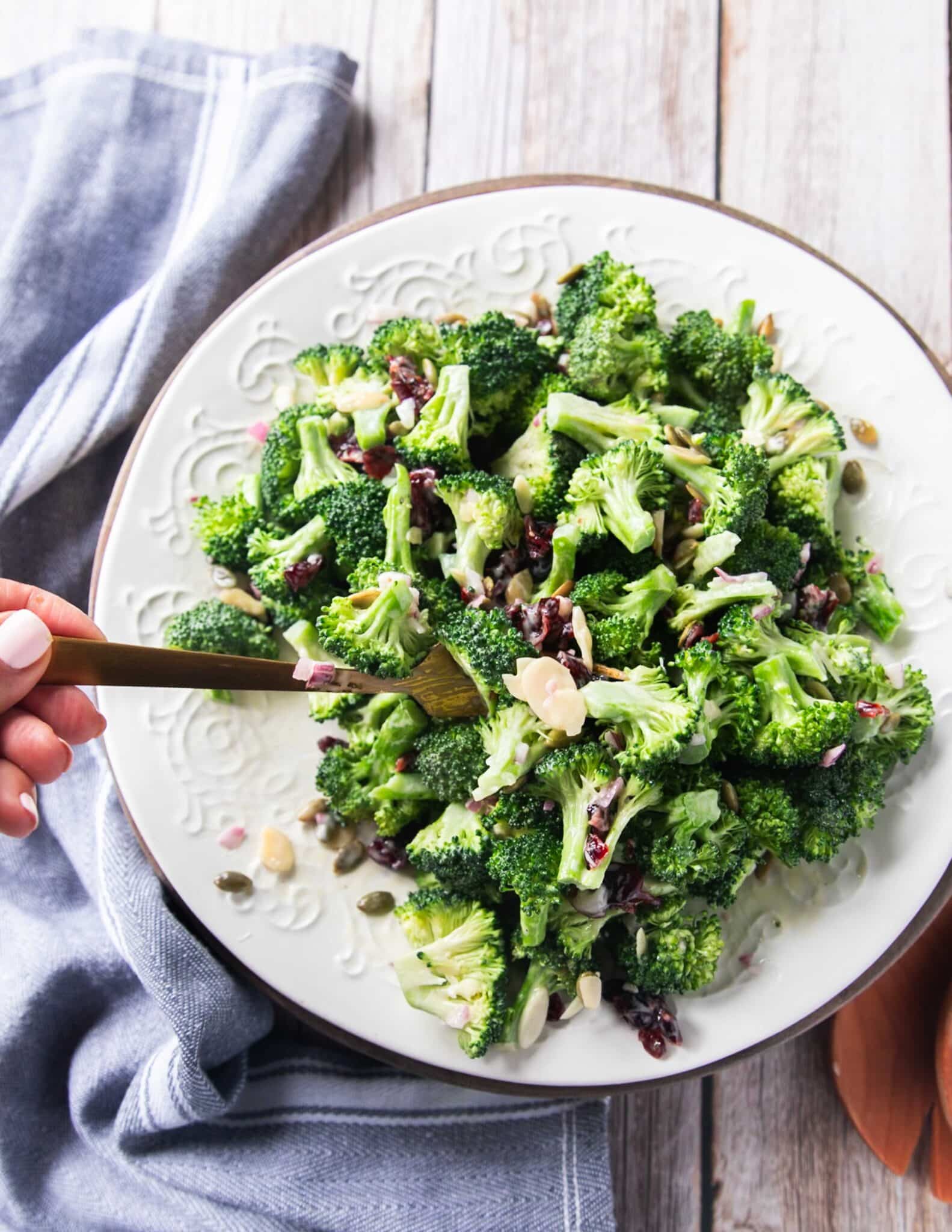 Broccoli Salad • Crunchy & Creamy Broccoli Salad Recipe {Video} • Two ...