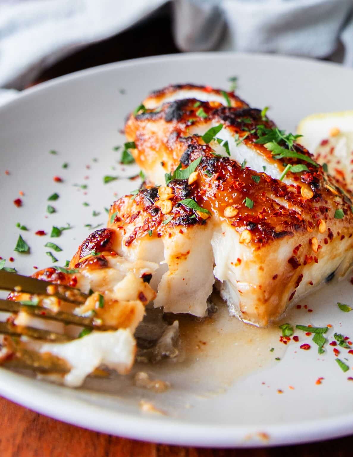 Miso Sea Bass • Succulent Miso Glazed Chilean Sea Bass • Two Purple Figs