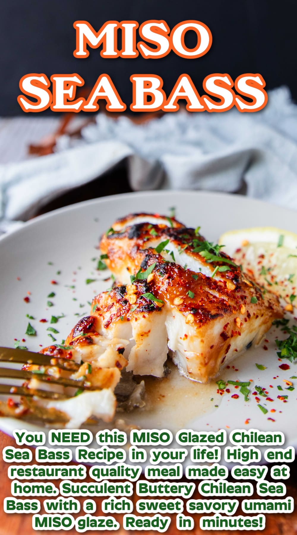 Miso Sea Bass • Succulent Miso Glazed Chilean Sea Bass • Two Purple Figs