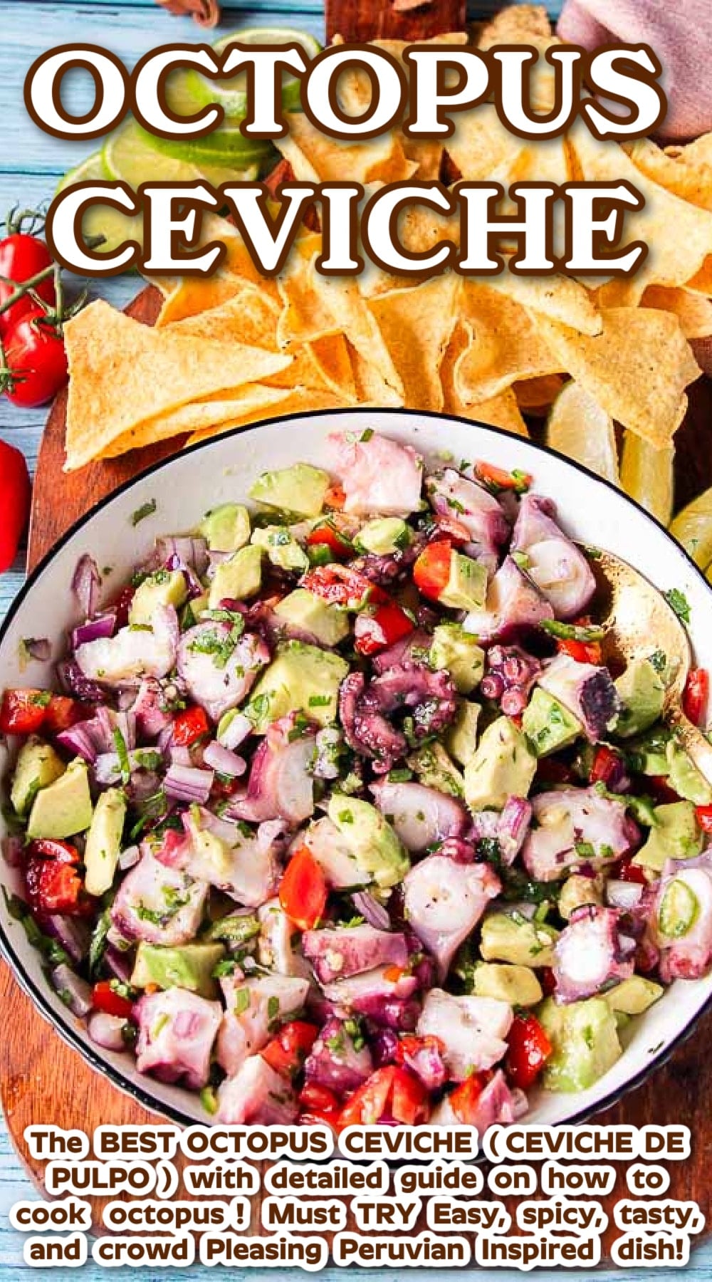 Octopus Ceviche • Tasty Ceviche De Puplo • Two Purple Figs