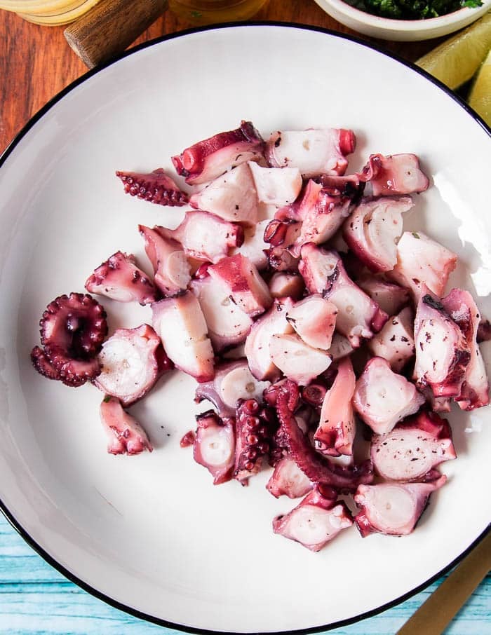 Octopus Ceviche • Tasty Ceviche De Puplo • Two Purple Figs