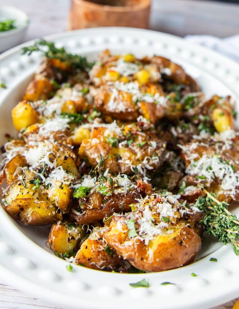 Smashed Potatoes • How to Make Crispy Smashed Potato Recipe • Two ...